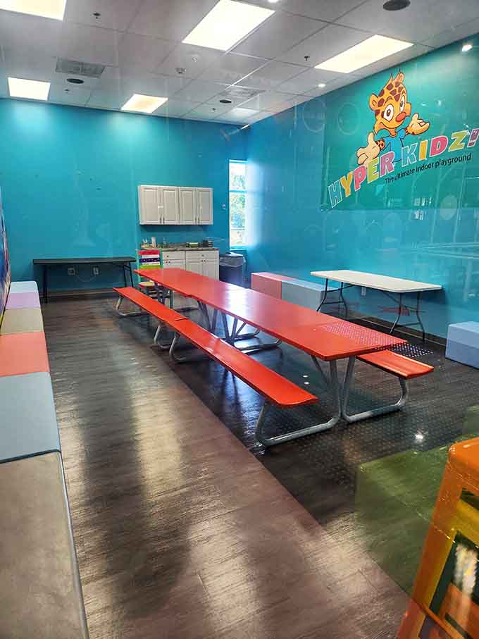 Party central where cake crumbs become someone else's problem and birthday magic happens without destroying your house.