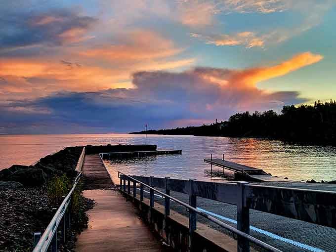 Two Harbors marina facilities complement your beach visit, offering convenient amenities for a full day of exploration.