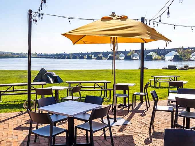Outdoor seating with river views that'll make you wonder why you ever ate inside anywhere.