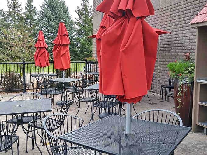 Outdoor patio seating for those perfect Wisconsin days when soup tastes even better in sunshine.
