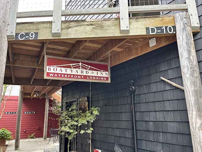 Waterfront lodging where your morning coffee comes with a side of bobbing boats and salty sea air therapy.