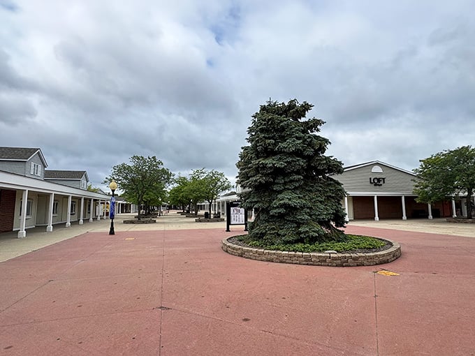 Wide open spaces and actual trees make this shopping experience feel less like retail warfare, more like leisure.