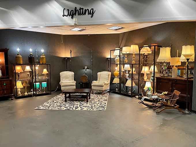 The lighting section glows with possibilities for brightening up every corner of your humble abode.