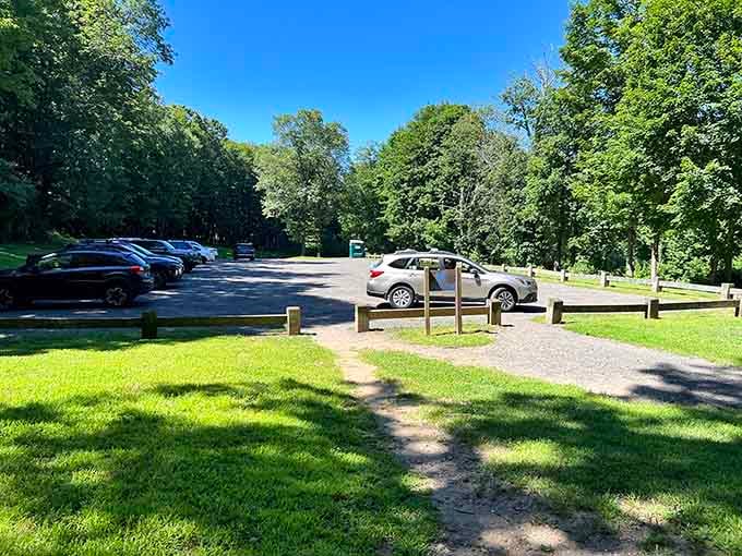 Ample parking means less circling, more hiking&mdash;because your dog's patience only extends so far before the whining starts.