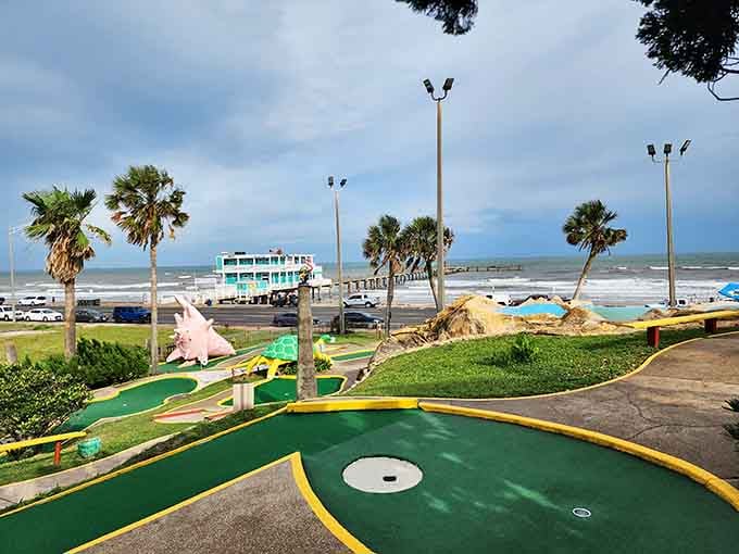 Ocean views that make even your worst shots feel somehow acceptable because look at that gorgeous Gulf backdrop.