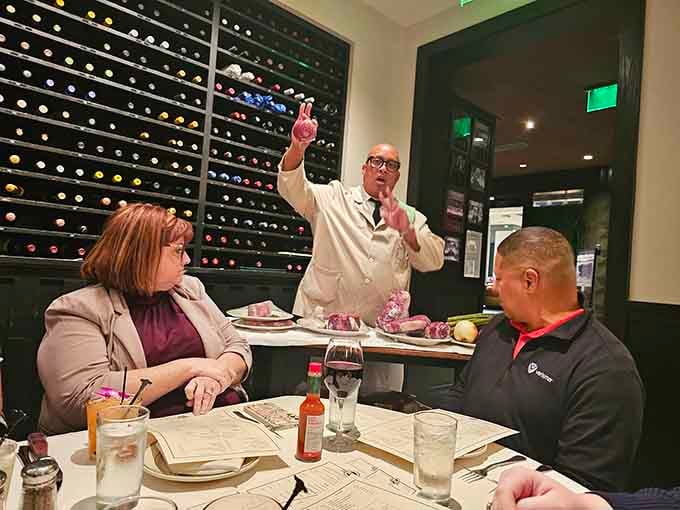 The tableside service adds theatrical flair to your dinner, turning a meal into a memorable dining experience.