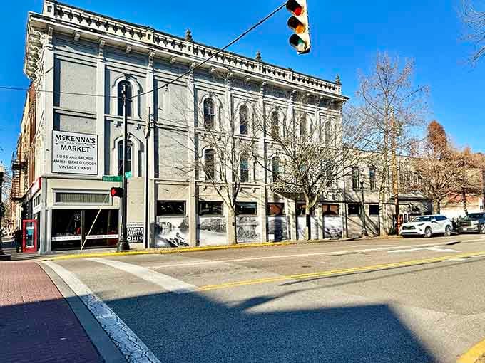McKenna's Market building stands tall, representing the kind of architectural dignity that money can't buy anymore.