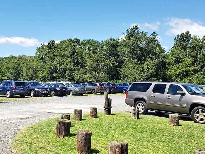 Ample parking that doesn't require a mortgage payment? Now that's the kind of beach day we can support.