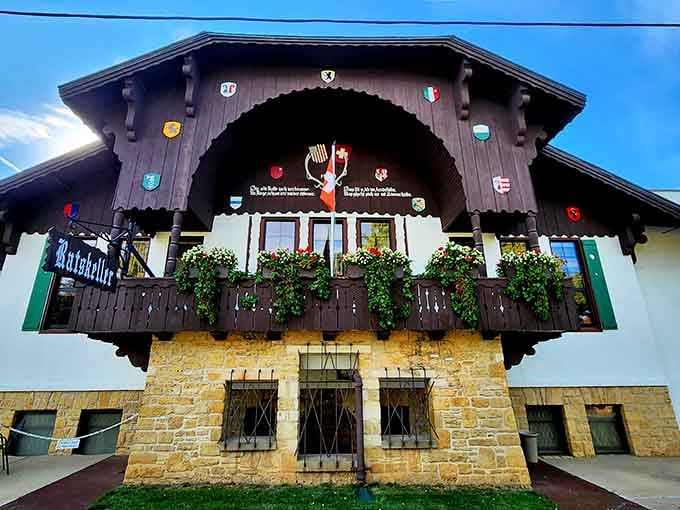 Swiss-inspired architecture brings Alpine charm to Wisconsin, complete with balconies that practically yodel at you.