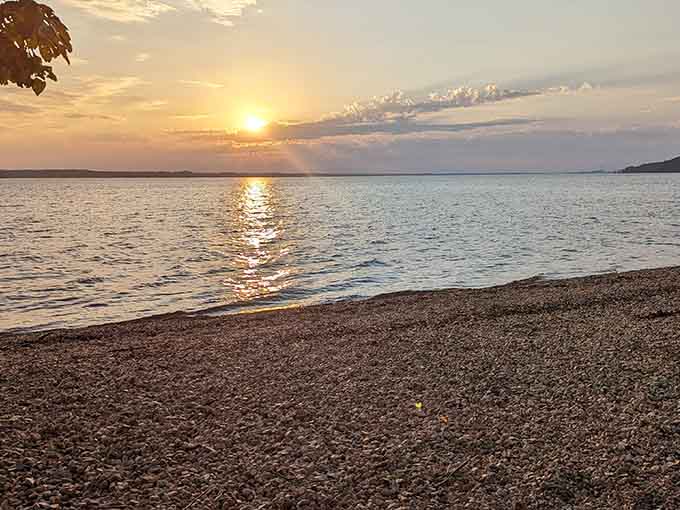 Sunsets like this are why people pay premium prices at beach resorts, but here it's completely free.