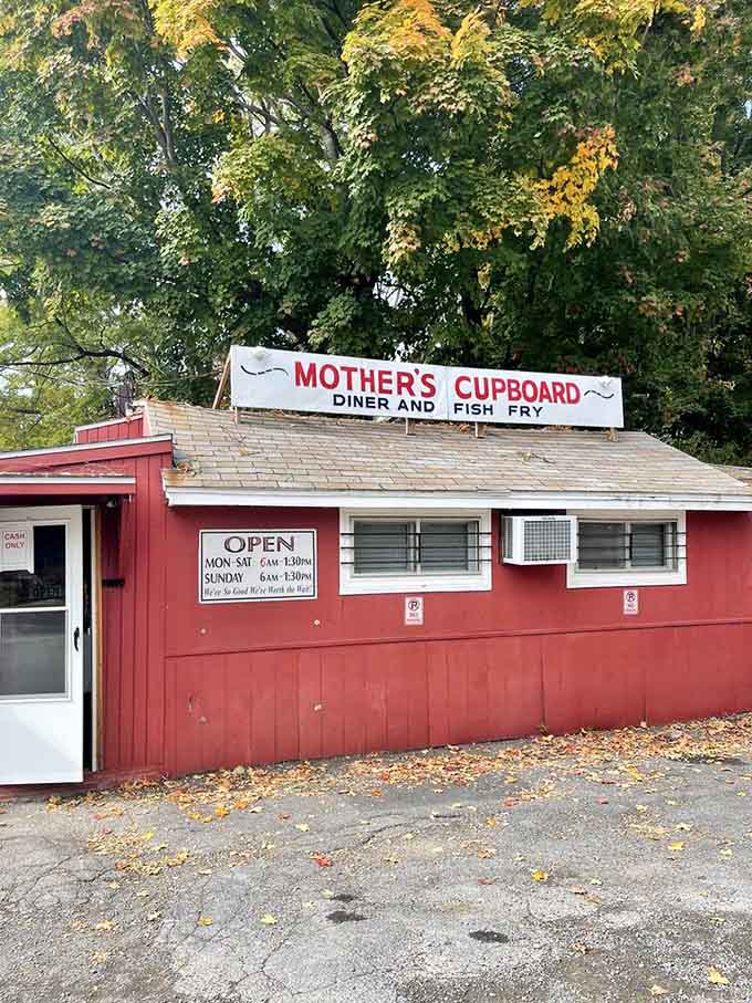 Autumn leaves frame this unassuming treasure where Syracuse locals have gathered for years of deliciousness.