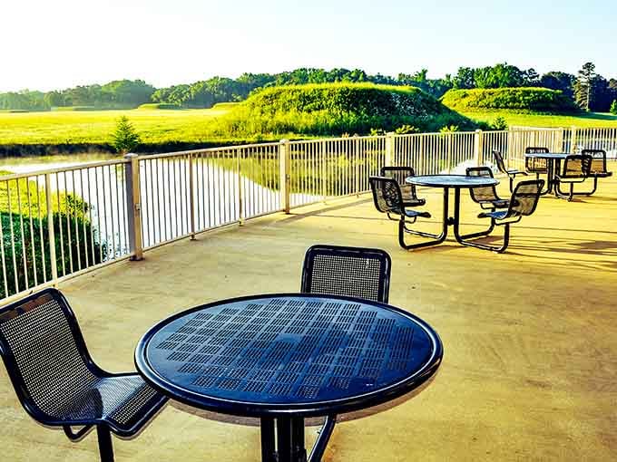 Outdoor seating with a view that beats any restaurant patio you've ever experienced, guaranteed.