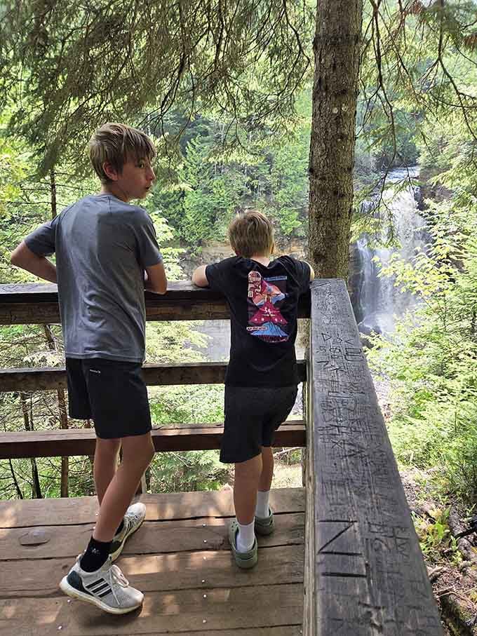 Young explorers discover that the best entertainment doesn't require screens, just spectacular scenery and imagination.