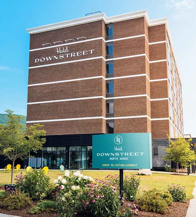 Hotel Downstreet rises modern and welcoming, offering visitors comfortable stays without requiring them to refinance their retirement accounts first.