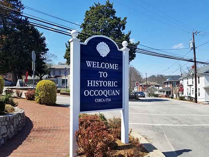 Welcome to Historic Occoquan, where "Circa 1734" means they've been perfecting charm for nearly three centuries.