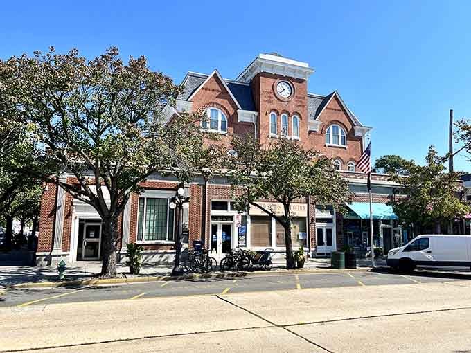 The brick post office adds historic character to downtown, where even mail feels more important somehow.