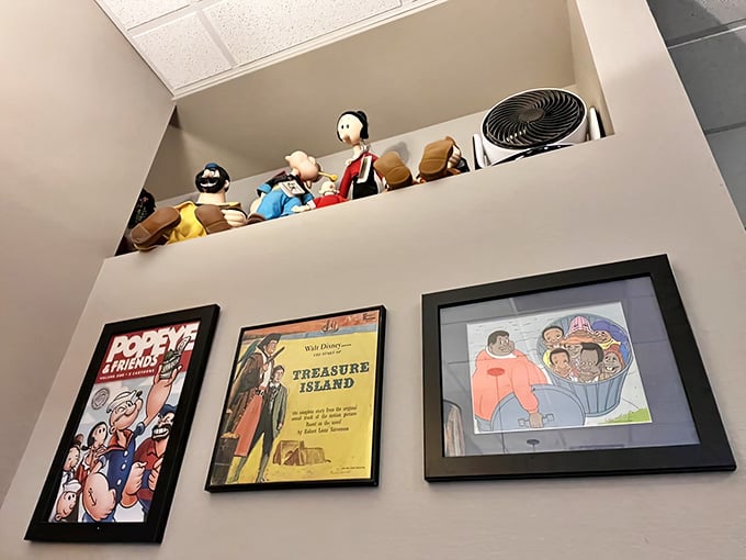 Vintage memorabilia and classic diner touches create an atmosphere that feels both timeless and wonderfully welcoming throughout.