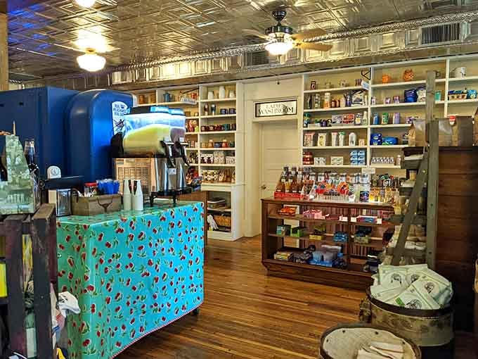 From local jams to quirky gifts, the general store section tempts your wallet at every delightful turn.