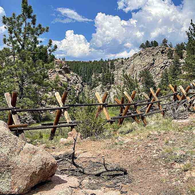 That classic buck-and-rail fence stands guard like a reminder that some places are worth protecting properly.