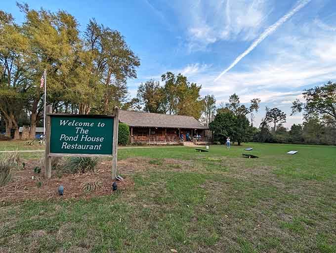 That welcome sign means you've arrived at one of Georgia's best-kept culinary secrets, dirt road and all.
