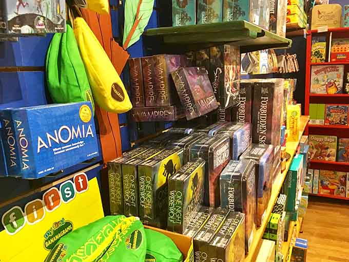 Board games and books sharing shelf space, because sometimes the best stories are the ones you create together.