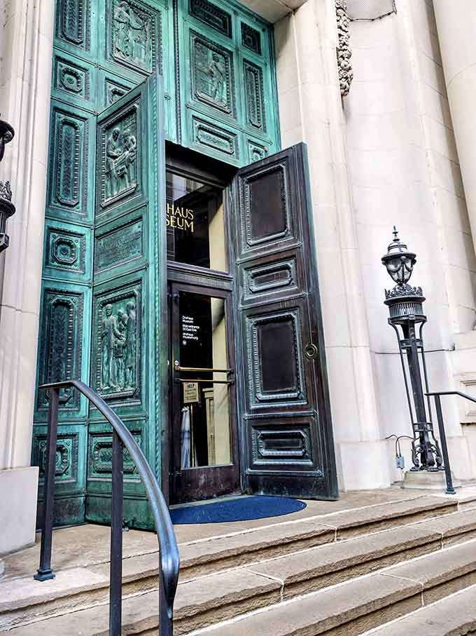 Those bronze doors alone probably cost more than most cars, and they're just the welcoming committee here.