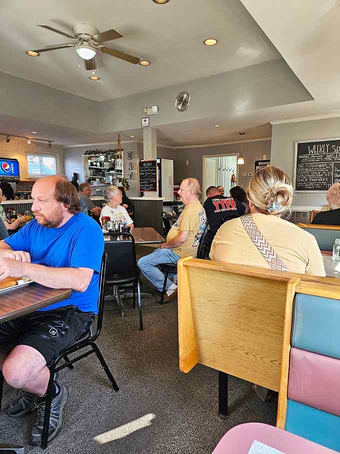 Real people enjoying real meals in a real diner, exactly the kind of authentic experience we all crave.