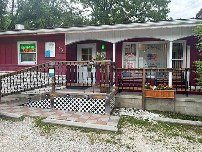 The welcoming front patio where locals have been hiding out while tourists walk right past unknowingly.