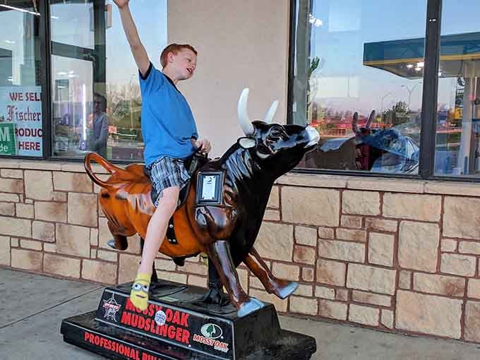Even the mechanical bull outside knows this place is worth celebrating, offering rides between your sugar-fueled shopping sprees.
