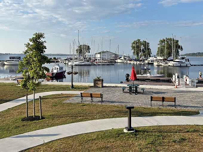 Market Square Park provides waterfront views and benches perfect for watching the world slow down considerably.