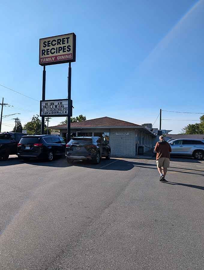 The packed parking lot tells you everything you need to know before you even walk through the door.