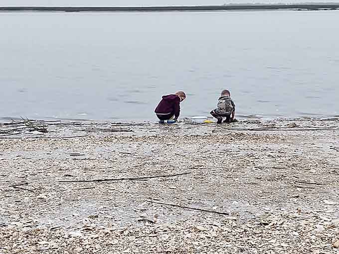 Young paleontologists in training discover that the best classroom has sand between your toes.