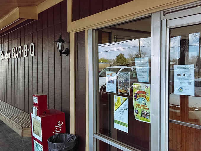 The entrance welcomes you with the promise of unlimited barbecue, and honestly, what more could you want from life?