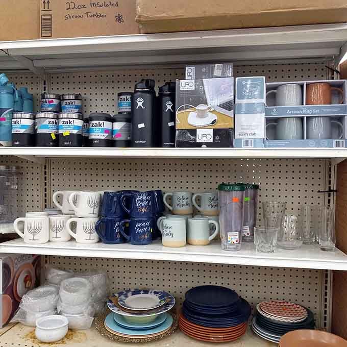 Coffee mugs and tumblers organized like a caffeinated person's fantasy, from holiday themes to everyday essentials at sensible prices.