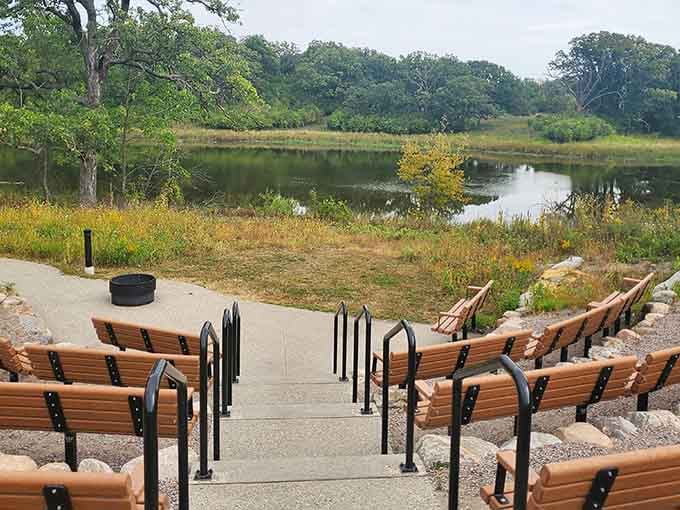 An amphitheater facing the water beats any indoor venue, especially when the sunset provides free special effects nightly.