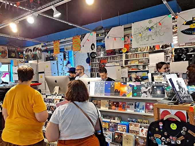 The counter where dreams are rung up and staff recommendations might just change your entire musical perspective.