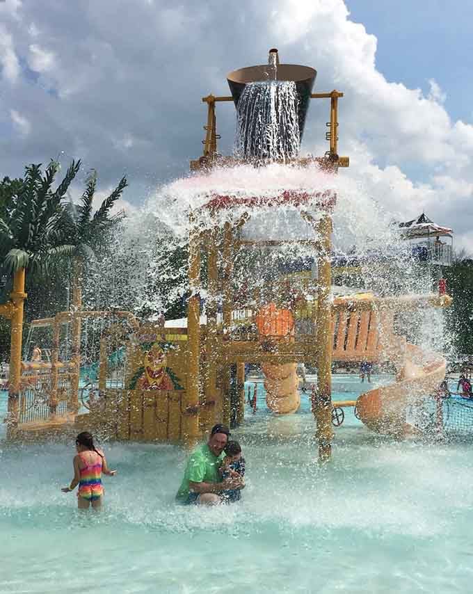 That bucket fills slowly, then dumps fast, teaching kids about anticipation and gravity simultaneously.