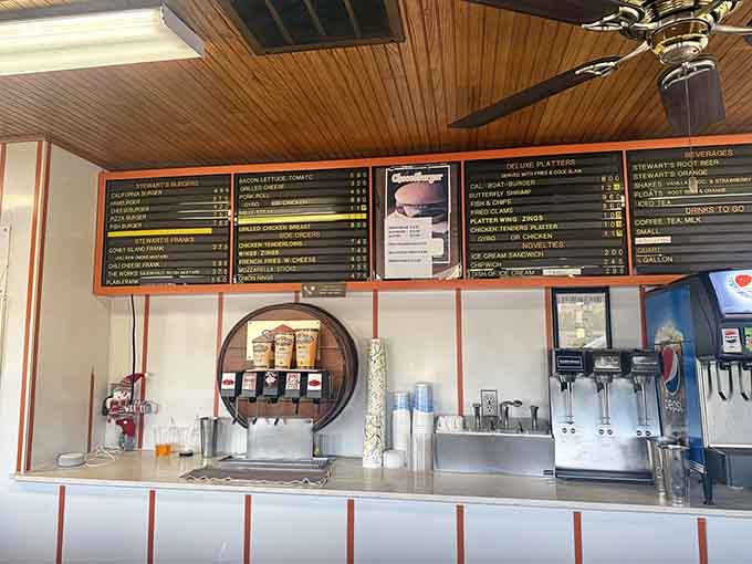 The wooden ceiling creates an atmosphere that Instagram filters have been trying to replicate for years.