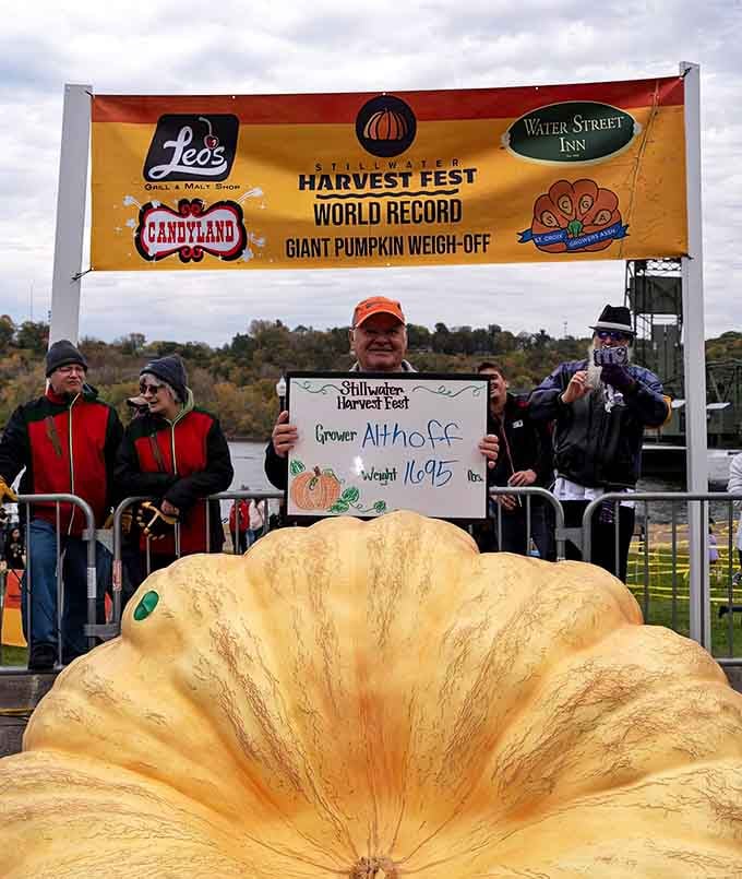 Winning the giant pumpkin weigh-off earns you bragging rights that last until next year's harvest competition begins.
