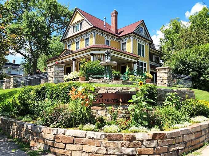 The Rivertown Inn's Victorian architecture makes you wonder if time travel is real or just really good preservation.