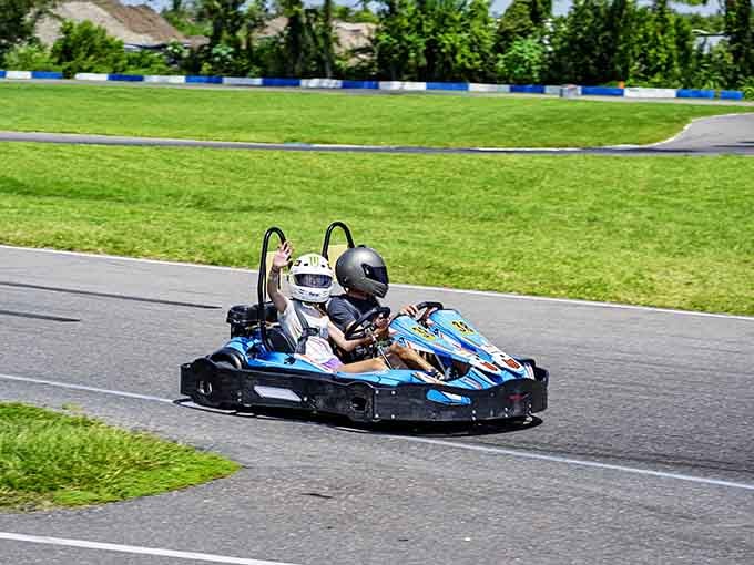 Two generations share one kart, proving that speed and excitement taste even better when experienced with someone you love.
