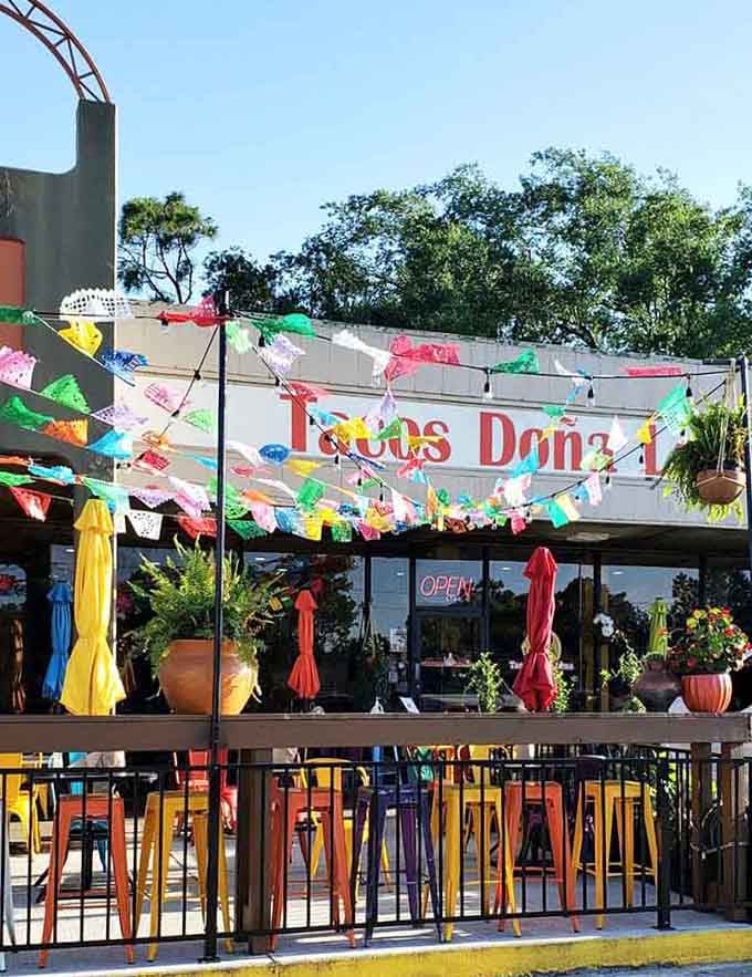 The outdoor patio where you can enjoy your meal while contemplating why you didn't discover this place sooner.