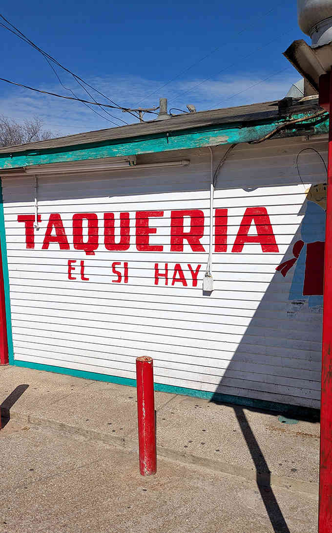 Bold red letters announce what locals already know: yes, there is incredible food waiting right here.