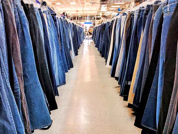 Denim stretches into infinity here, offering every wash, cut, and style without the boutique markup or attitude.