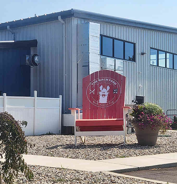 That oversized Adirondack chair beckons like a throne, perfect for photo ops and feeling momentarily giant-sized.