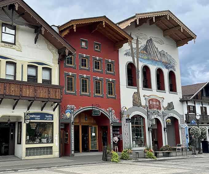 The Bavarian architecture makes you feel like you've traveled across the ocean, but you're still close enough for seconds.