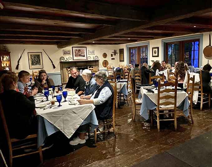 Real diners enjoying real meals in a real historic setting, no actors in period costumes required for this experience.