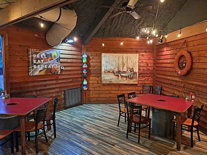 Spacious dining room with plenty of tables for families, friends, and anyone craving serious coastal cooking.