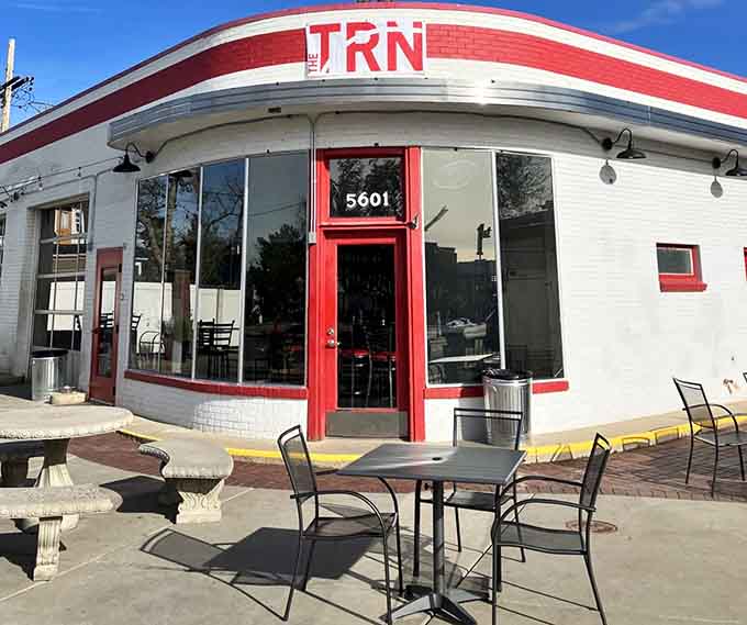 The red and white exterior welcomes you like an old friend, promising good times inside this reimagined classic.