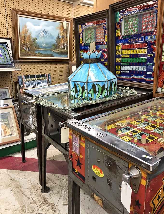 Vintage pinball and bingo machines proving that the best entertainment doesn't need WiFi or a subscription service.